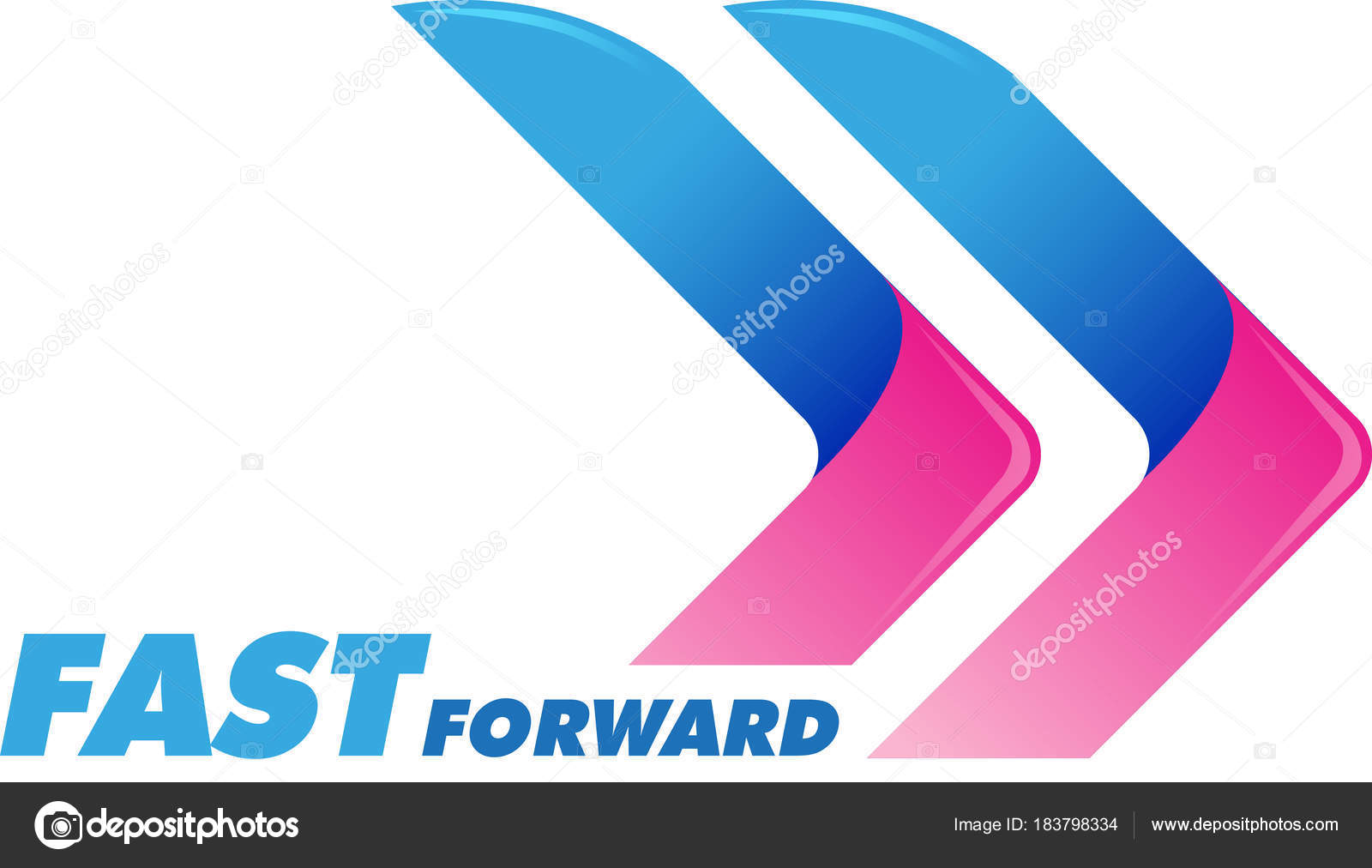 Vector Abstract Fast Forward Symbol Stock Vector Image by ©msjeje ...