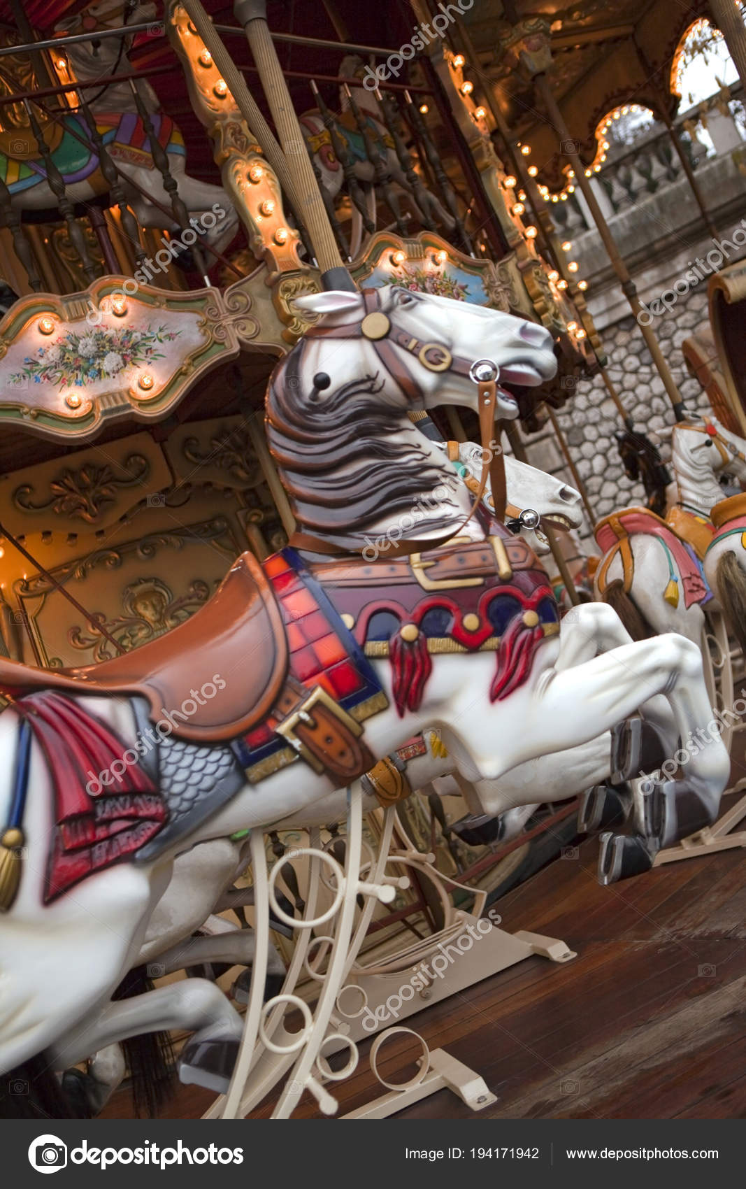 Carousel at a fairground – Stock Editorial Photo © jacquespalut #194171942
