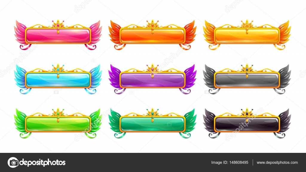 Decorative vector colorful long buttons set. Stock Vector by ©lilu330 ...