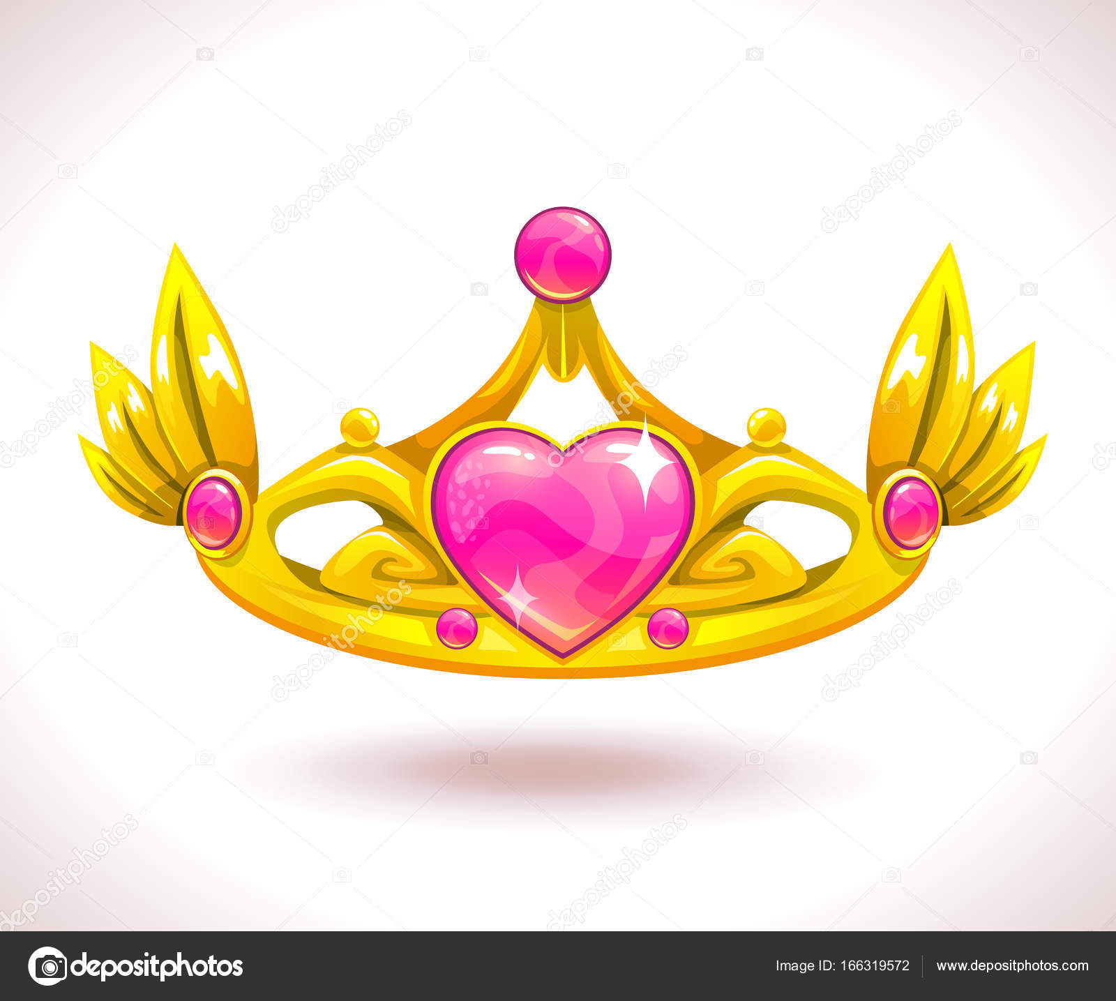 Beautiful golden princess crown Stock Vector by ©lilu330 166319572