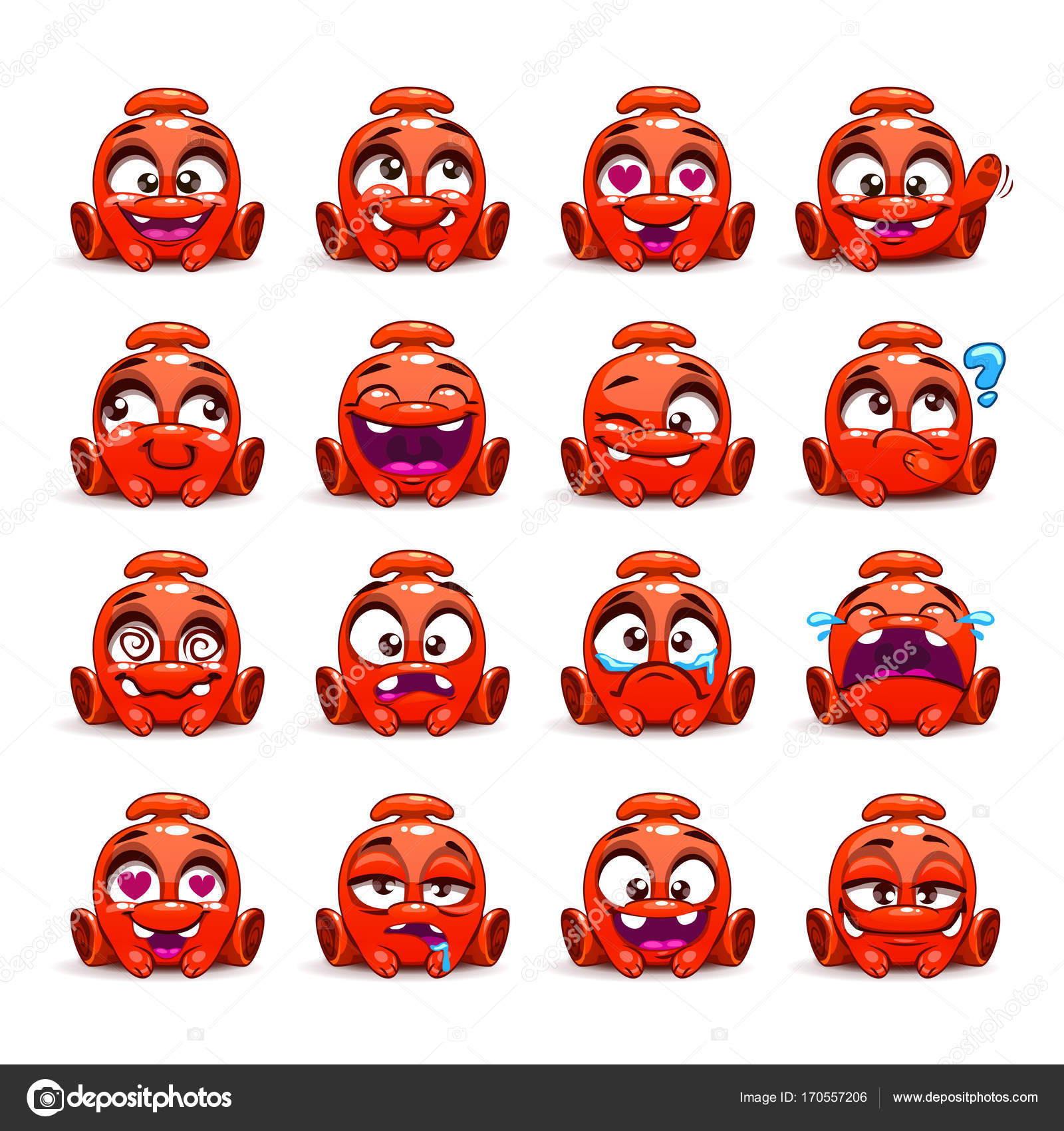 Alien with different emotions Stock Vector Image by ©lilu330 #170557206