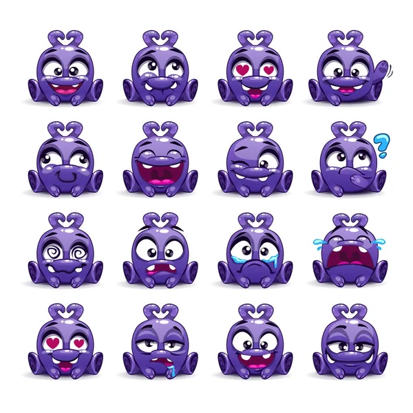 Little cartoon comic purple character — Stock Vector © lilu330 #108152838