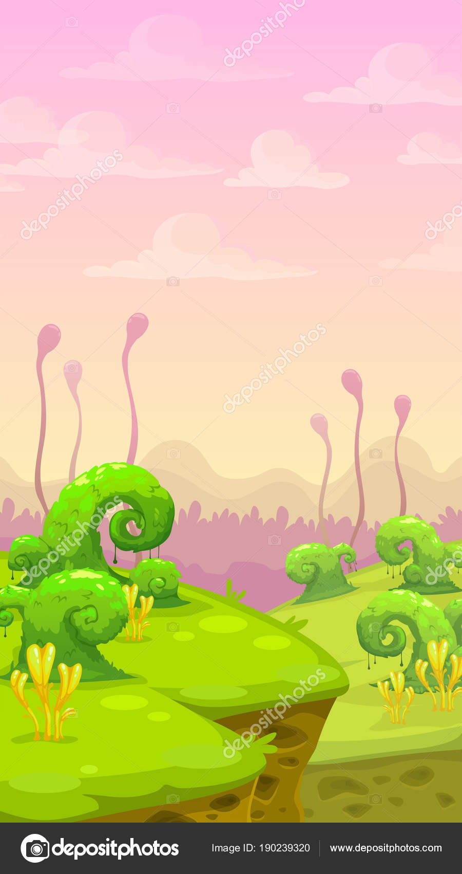 Fantasy world scene. Stock Vector Image by ©lilu330 #190239320