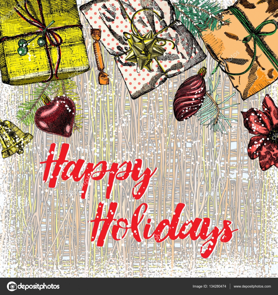 Winter holidays greeting card Stock Vector Image by ©goldenshrimp ...