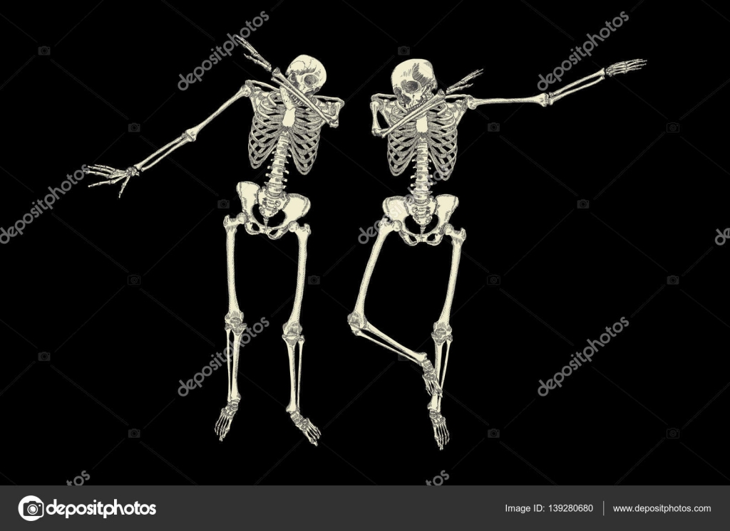 Human skeletons dancing Stock Vector Image by ©goldenshrimp #139280680