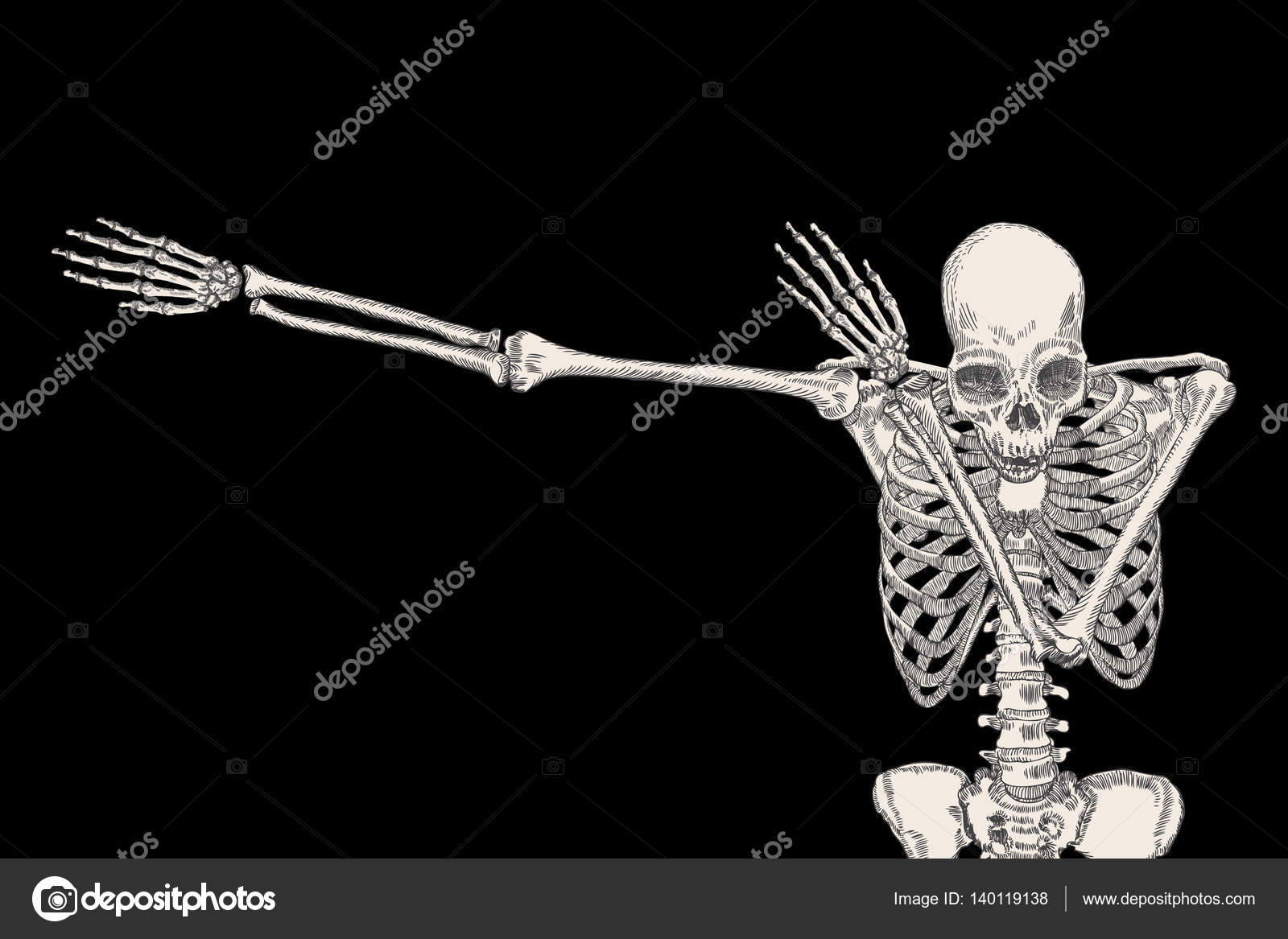Human skeleton dancing Stock Vector Image by ©goldenshrimp #140119138