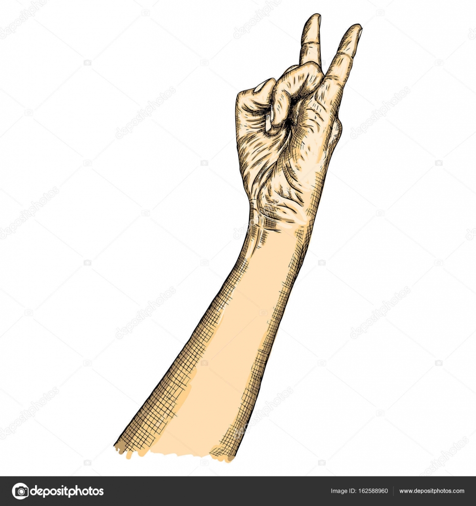 Man hand in rock n roll sign. Stock Vector by ©goldenshrimp 162588960