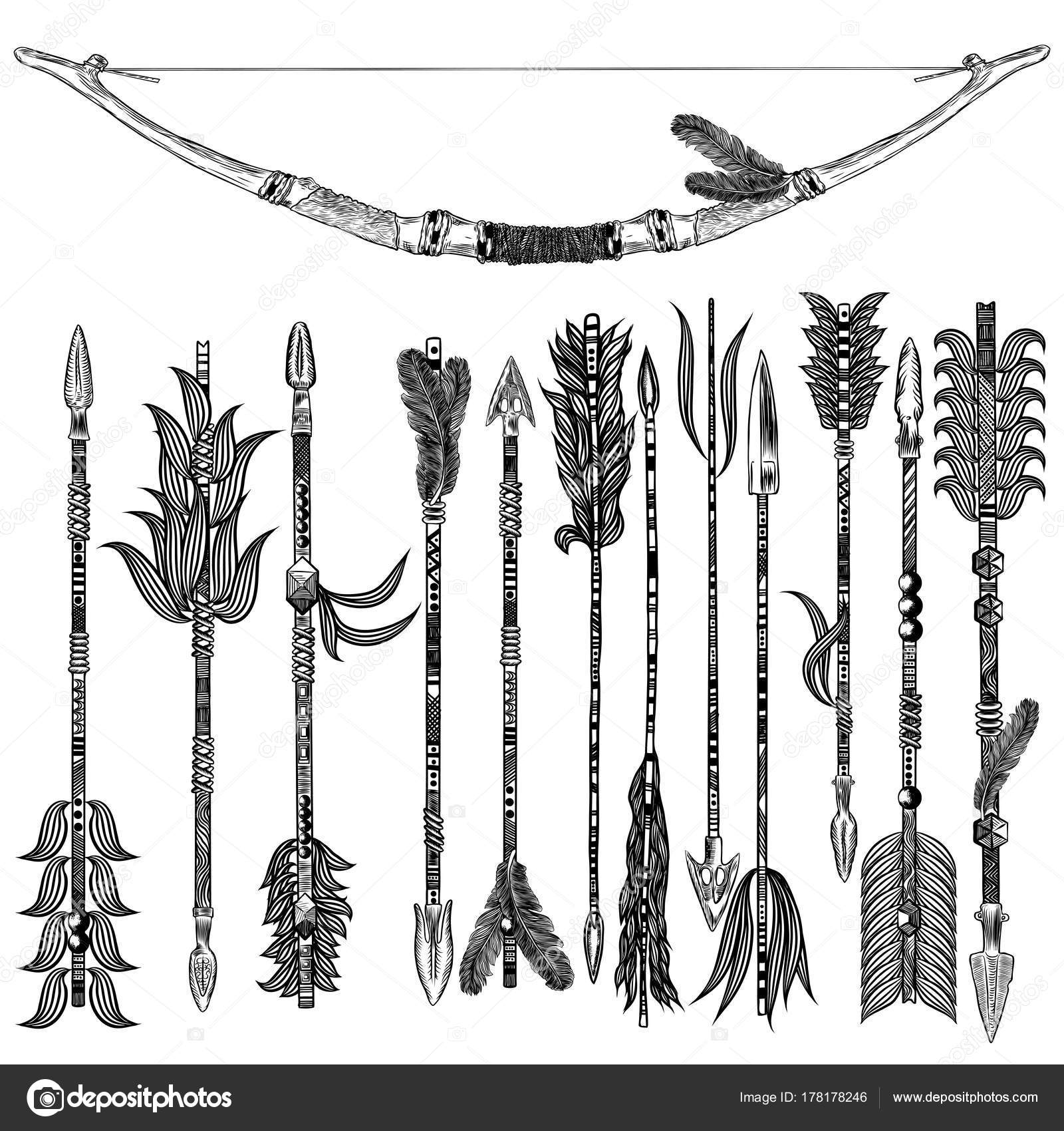 Rustic arrow set. — Stock Vector © goldenshrimp #178178246