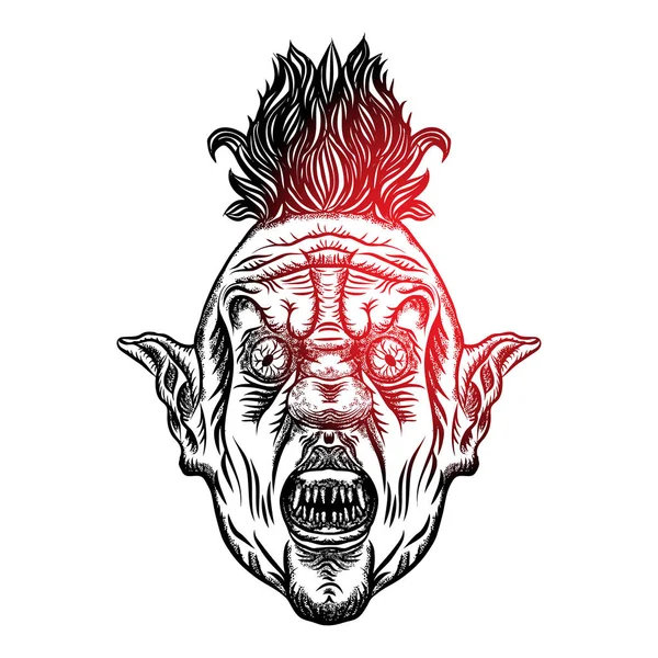 Scary cartoon clown illustration. Stock Vector Image by ©goldenshrimp ...