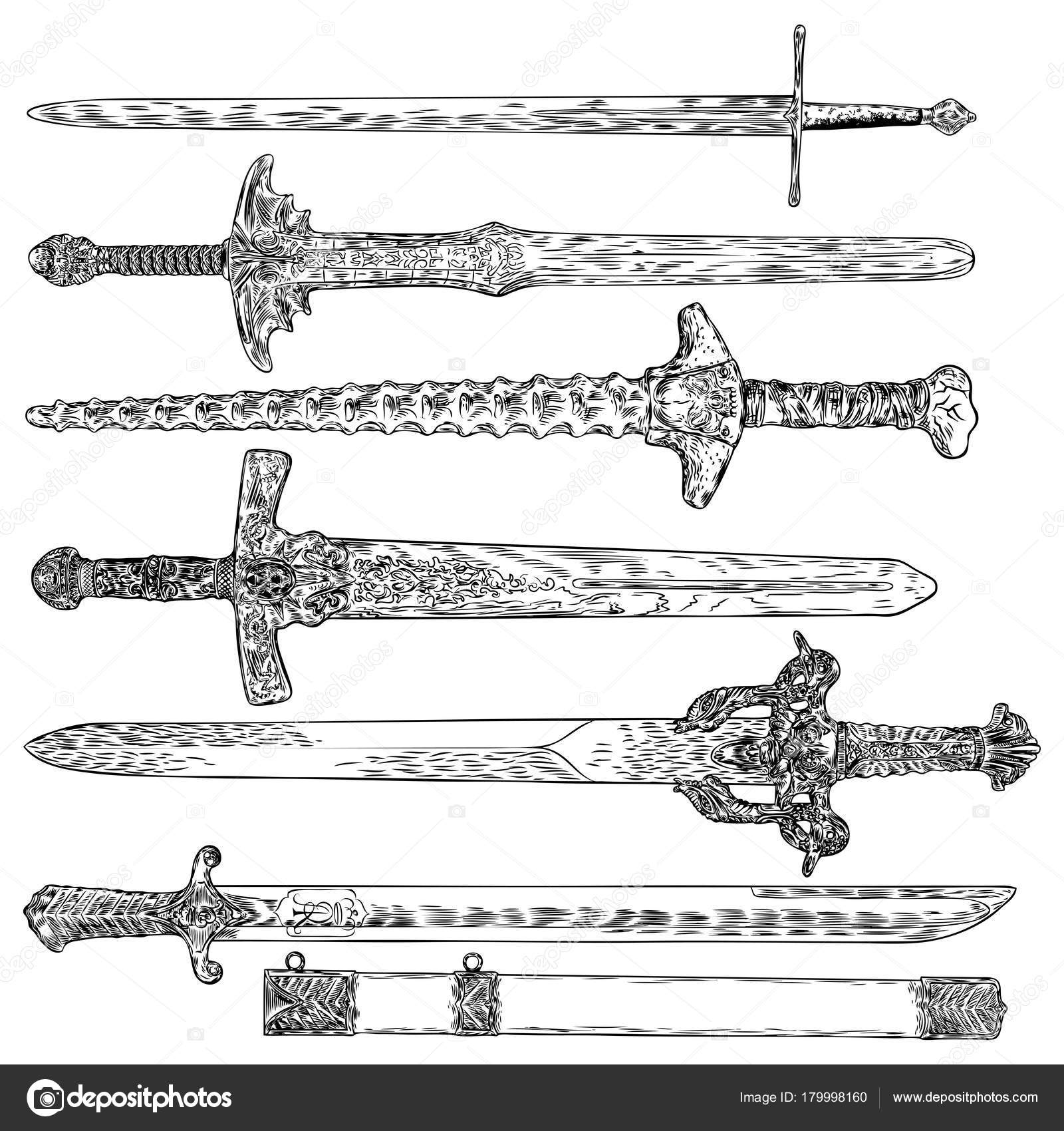 Medieval Dagger Drawing