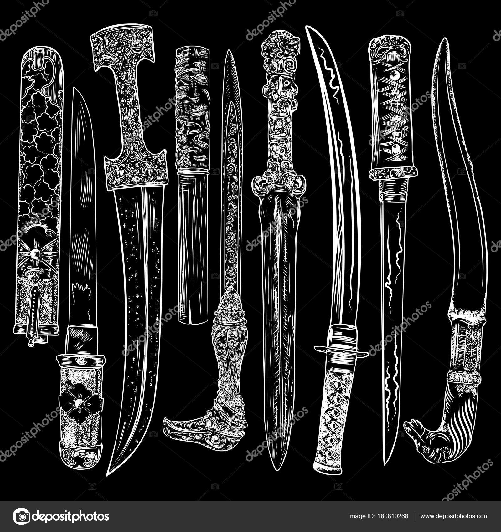 Ancient Dagger Drawing