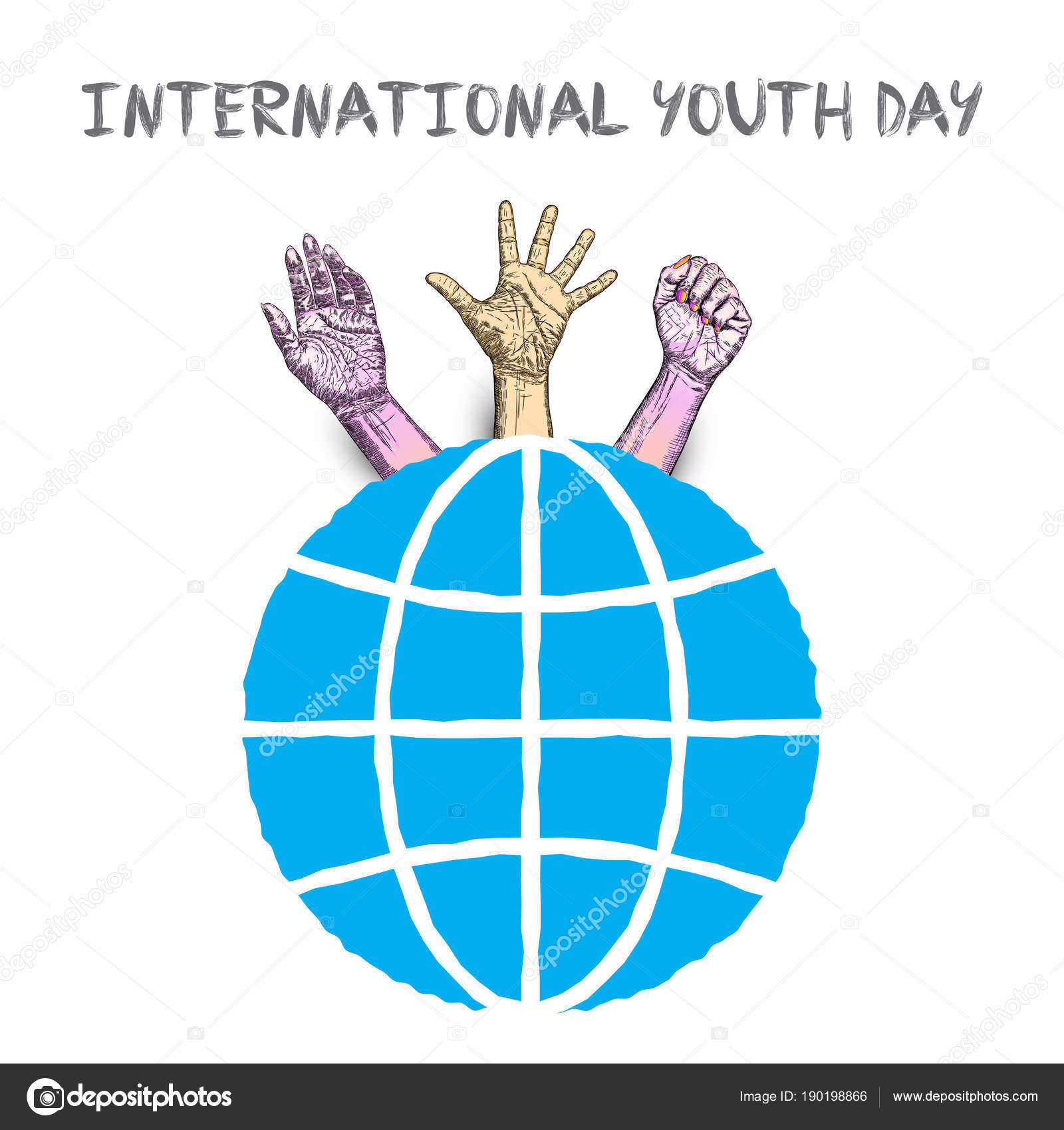 International Youth Day, IYD is an awareness day designated by t Stock ...