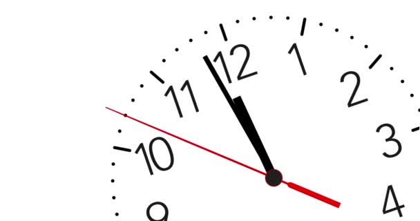 4K reloj animado marcando hacia las 12 en punto con fondo de croma ...
