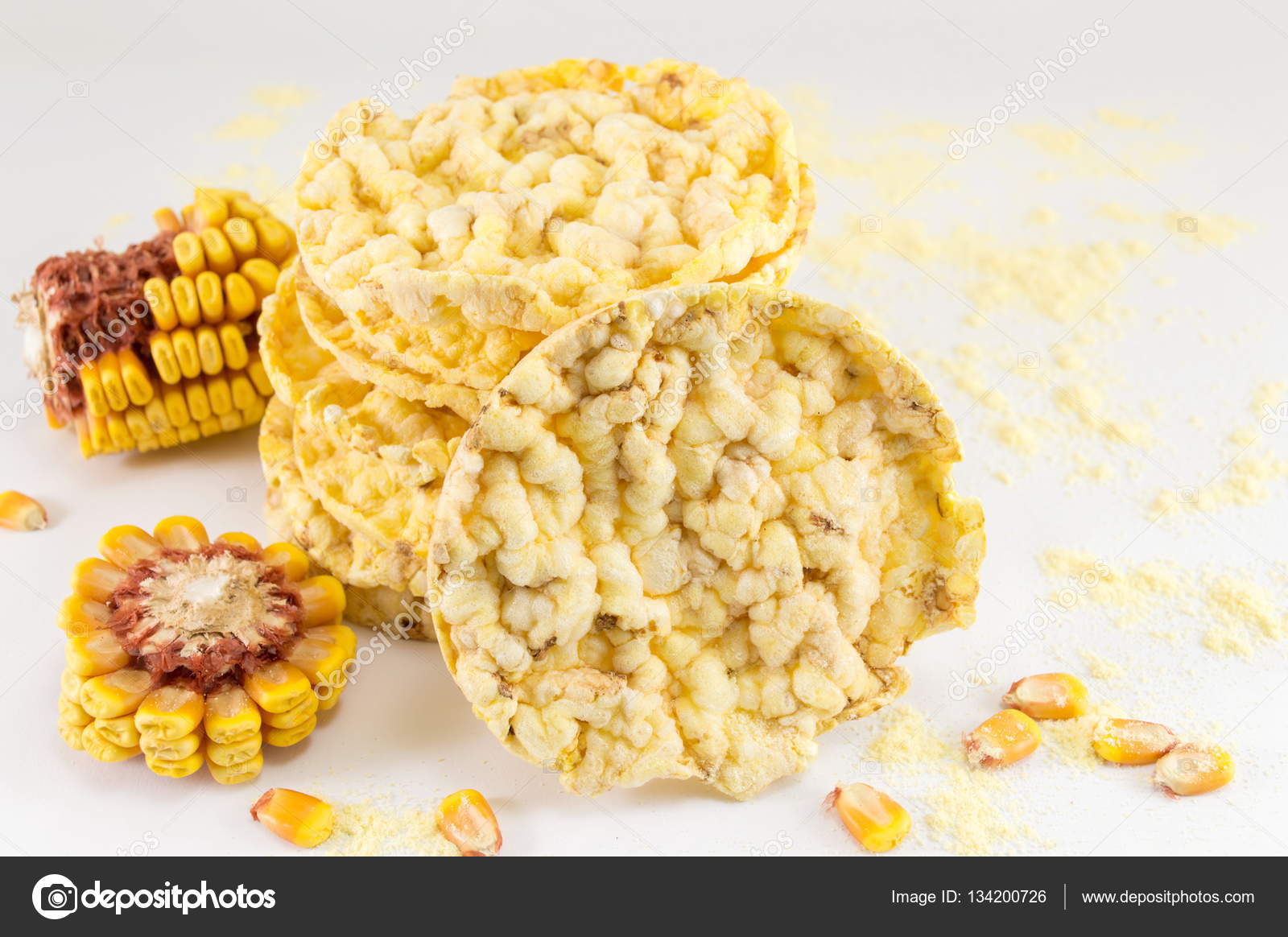 Circle shaped corn snacks Stock Photo by ©CreativeFamily 134200726