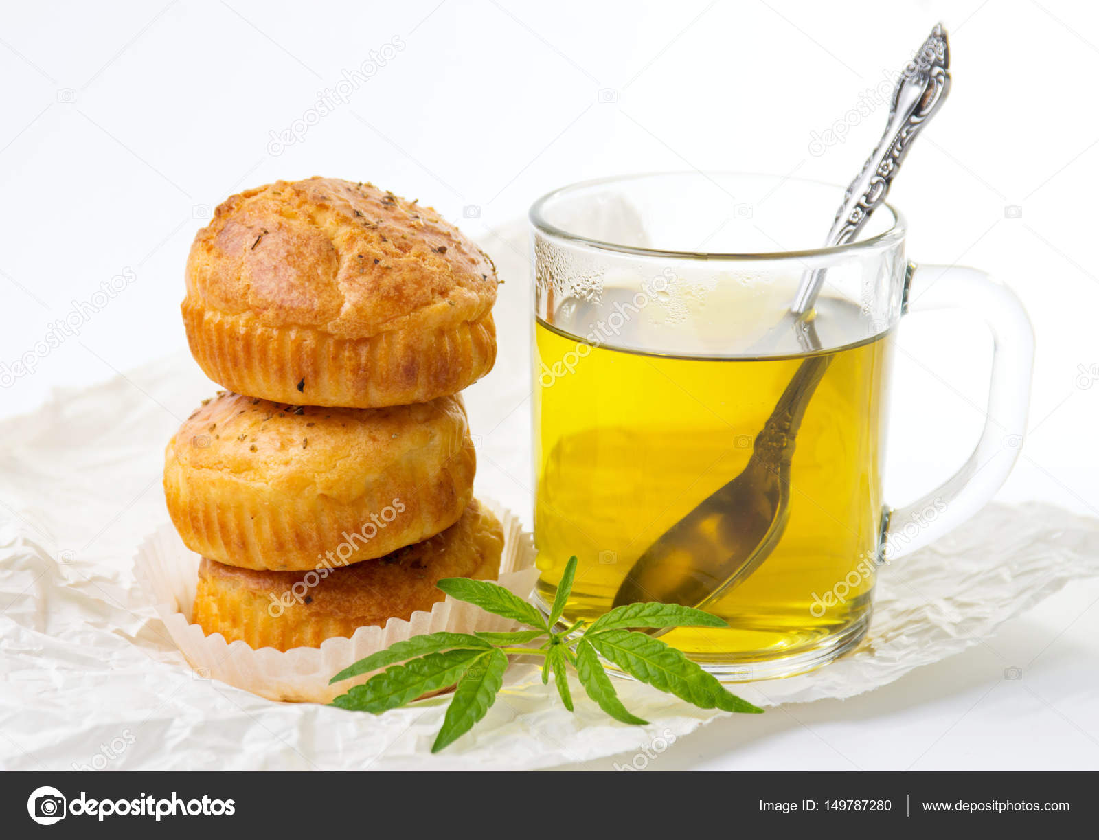 Marijuana cupcake muffins and hot tea Stock Photo by ©CreativeFamily ...