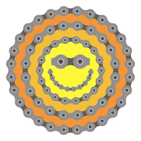 Bicycle chain seamless silhouettes — Stock Vector © happyroman #12333088