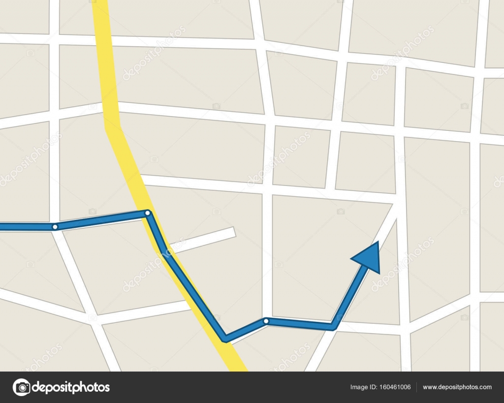 Map and itinerary Stock Vector Image by ©Vectorielle #160461006