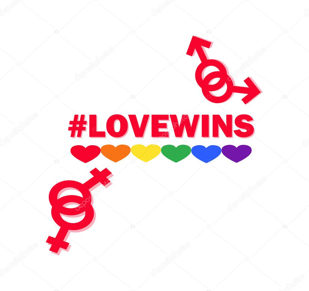 Pegatina de vectores y corazones de arco iris. Día del Orgullo Mundial ...