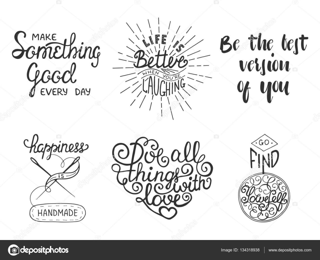 Set of vector inspirational and motivational lettering Stock Vector ...