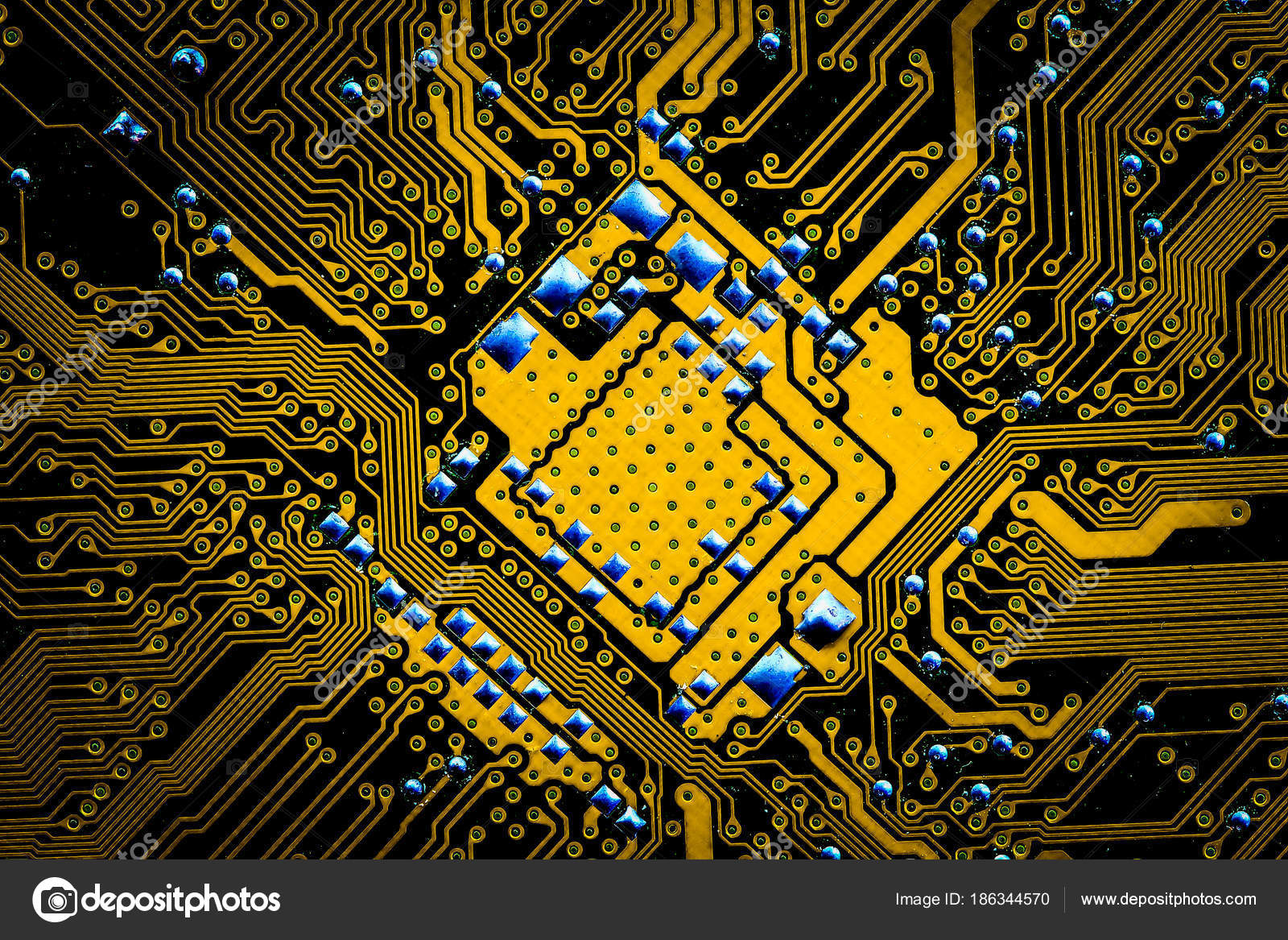 Closeup Electronic Circuit Board Background Computer Hardware Stock ...