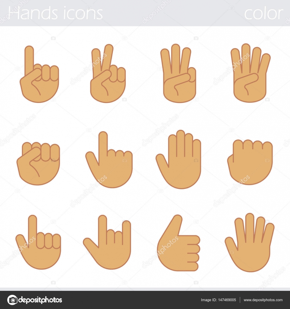 Hand gesture icons set Stock Vector Image by ©bsd #147469005