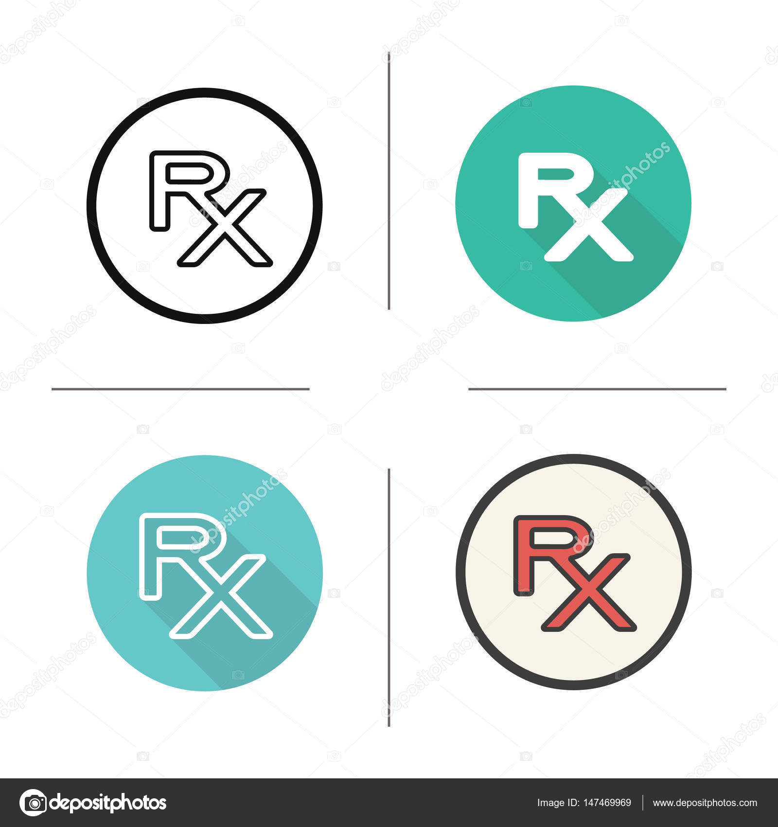 Rx icon Isolated Stock Vector by ©bsd_studio 147469969