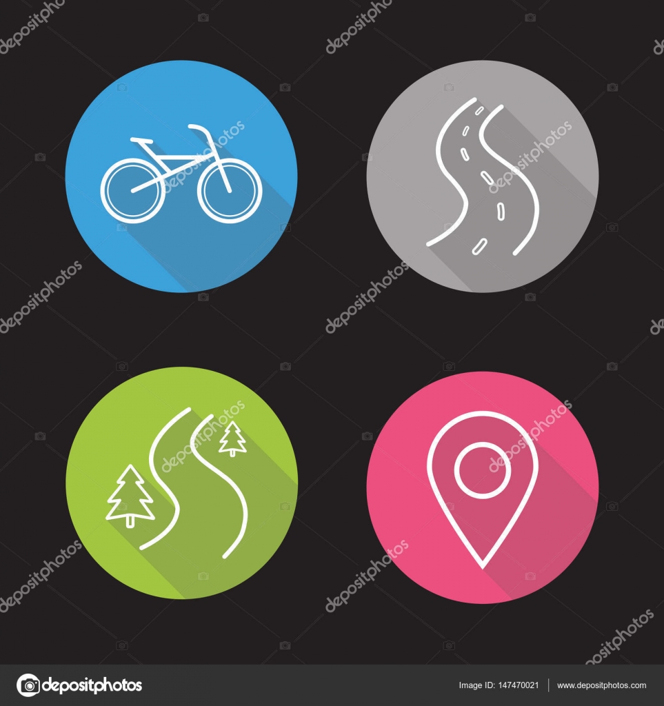 Bike riding icons set Stock Vector Image by ©bsd #147470021