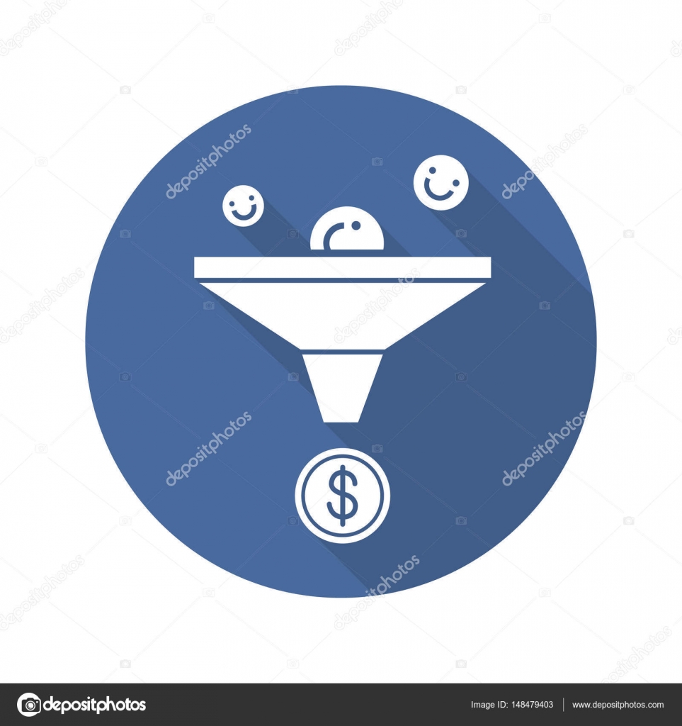 Sales Funnel Icon Sales Funnel Vector Icon Vector Illustration