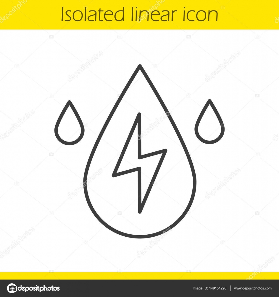 Water energy linear icon Stock Vector Image by ©bsd #149154226