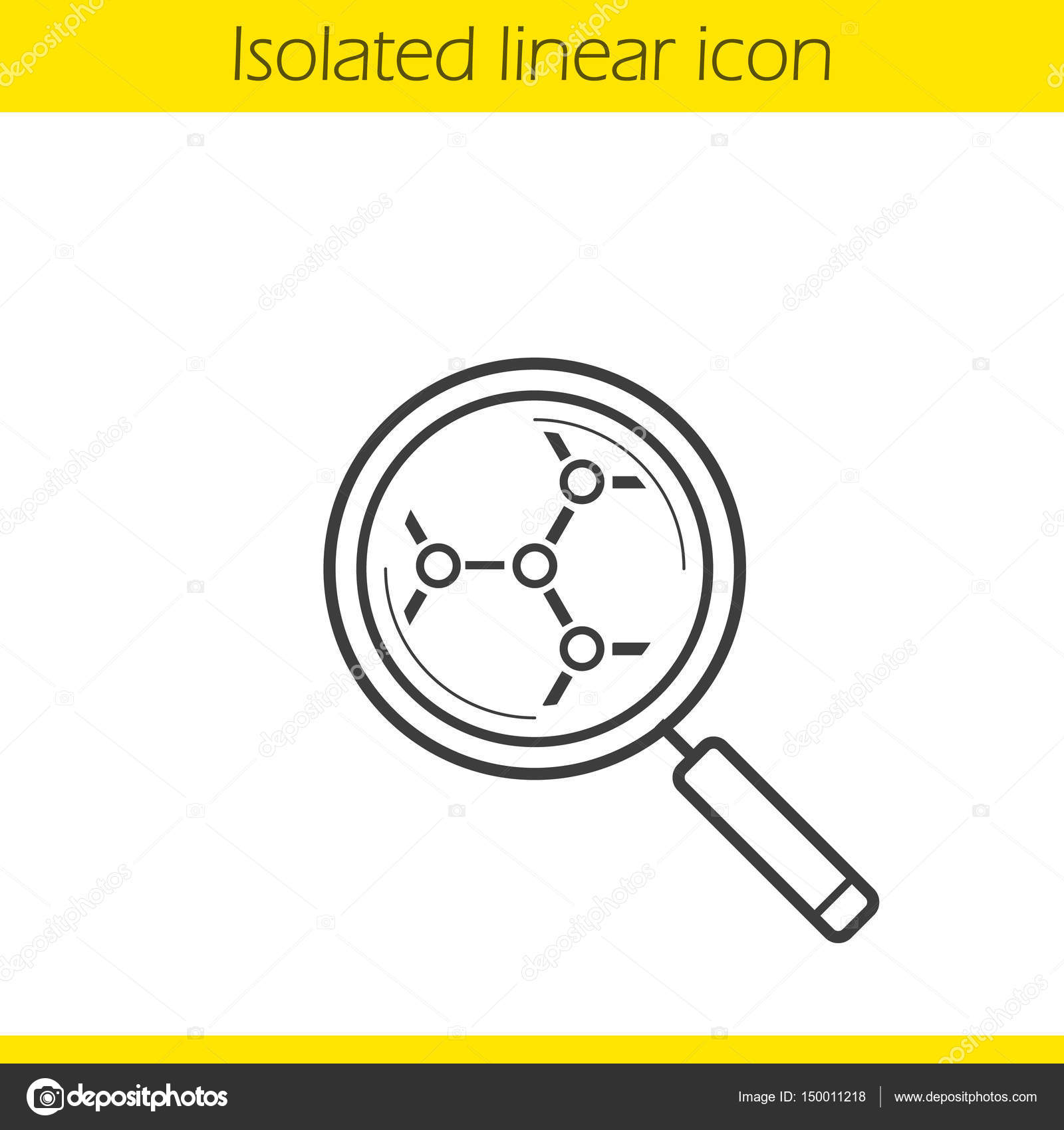 Molecular structure analysis linear icon — Stock Vector © bsd #150011218