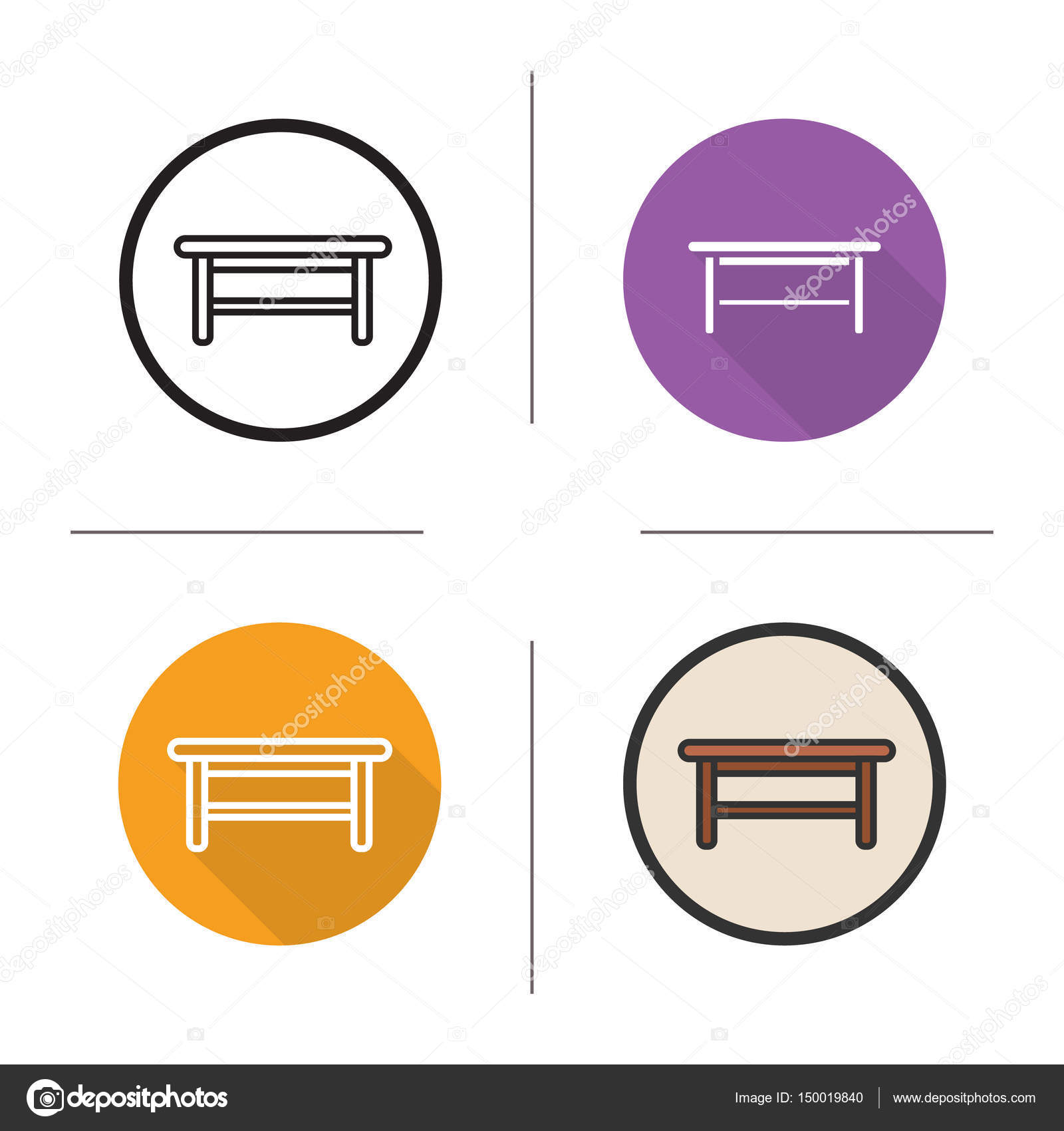 Wooden table icon Stock Vector by ©bsd_studio 150019840