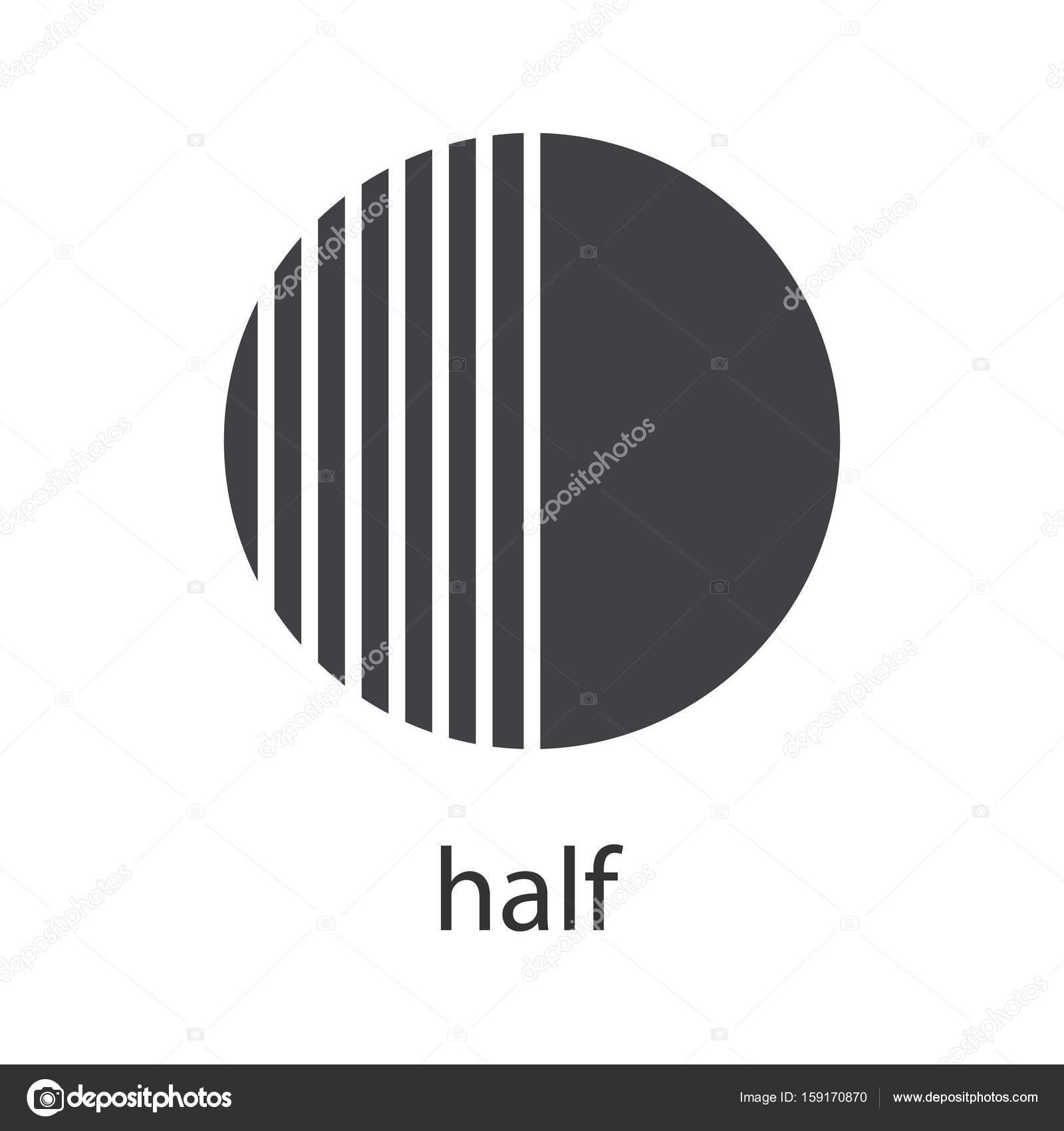 Half circle icon Stock Vector Image by ©bsd #159170870