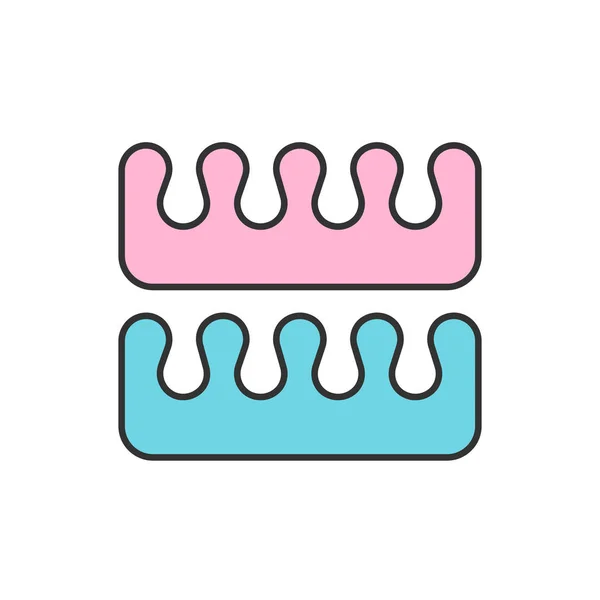 Manicure and pedicure fingers and toes separators color icon Stock ...
