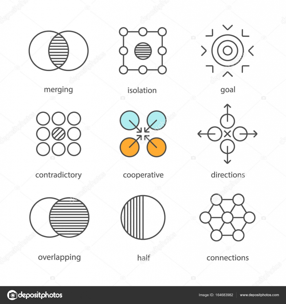 Abstract linear icons set Stock Vector Image by ©bsd #164683982