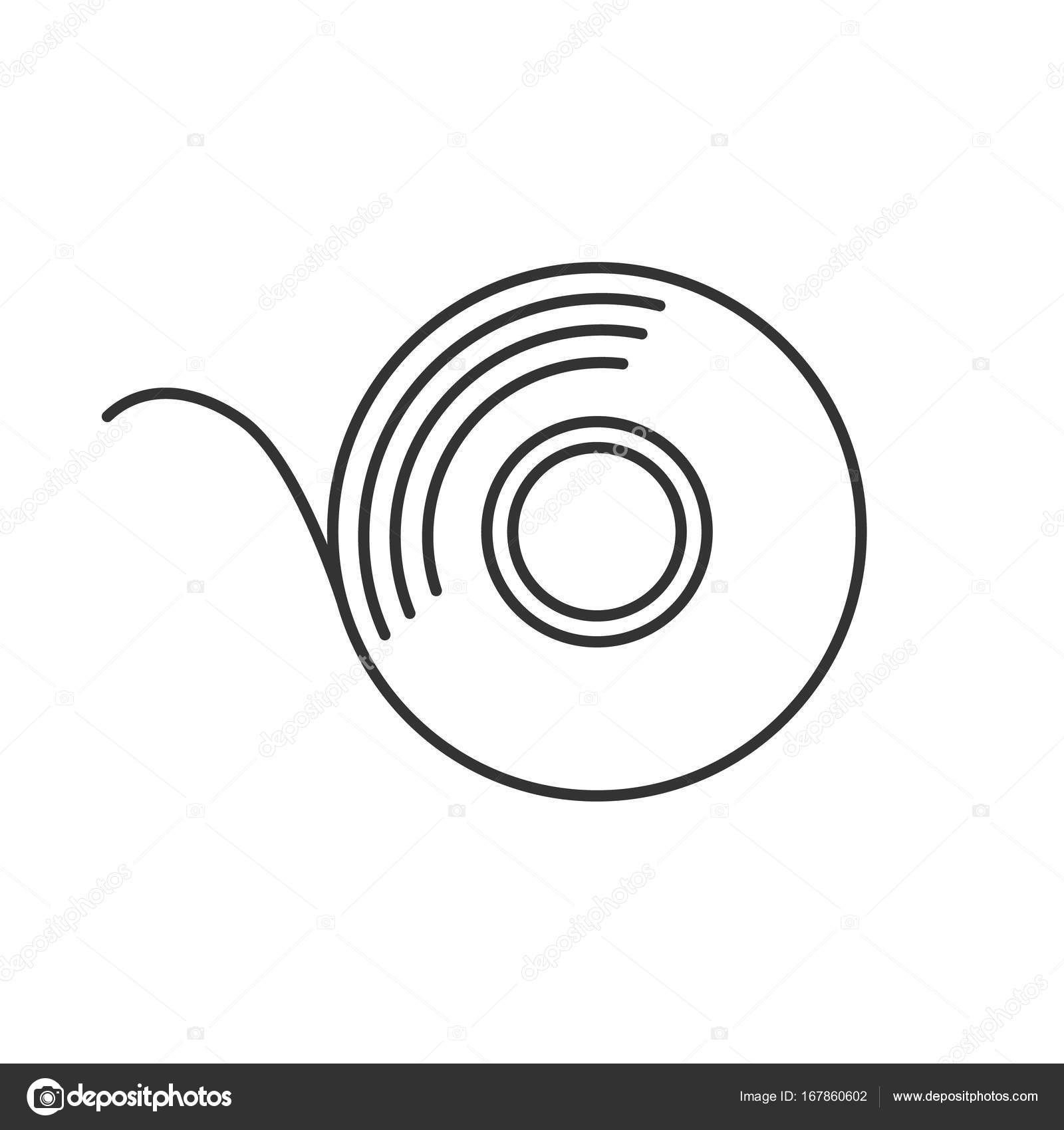 Adhesive tape roll linear icon — Stock Vector © bsd #167860602