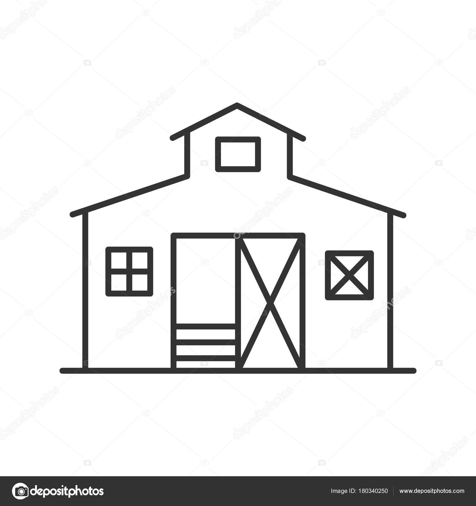 Barn linear icon Stock Vector Image by ©bsd_studio #180340250