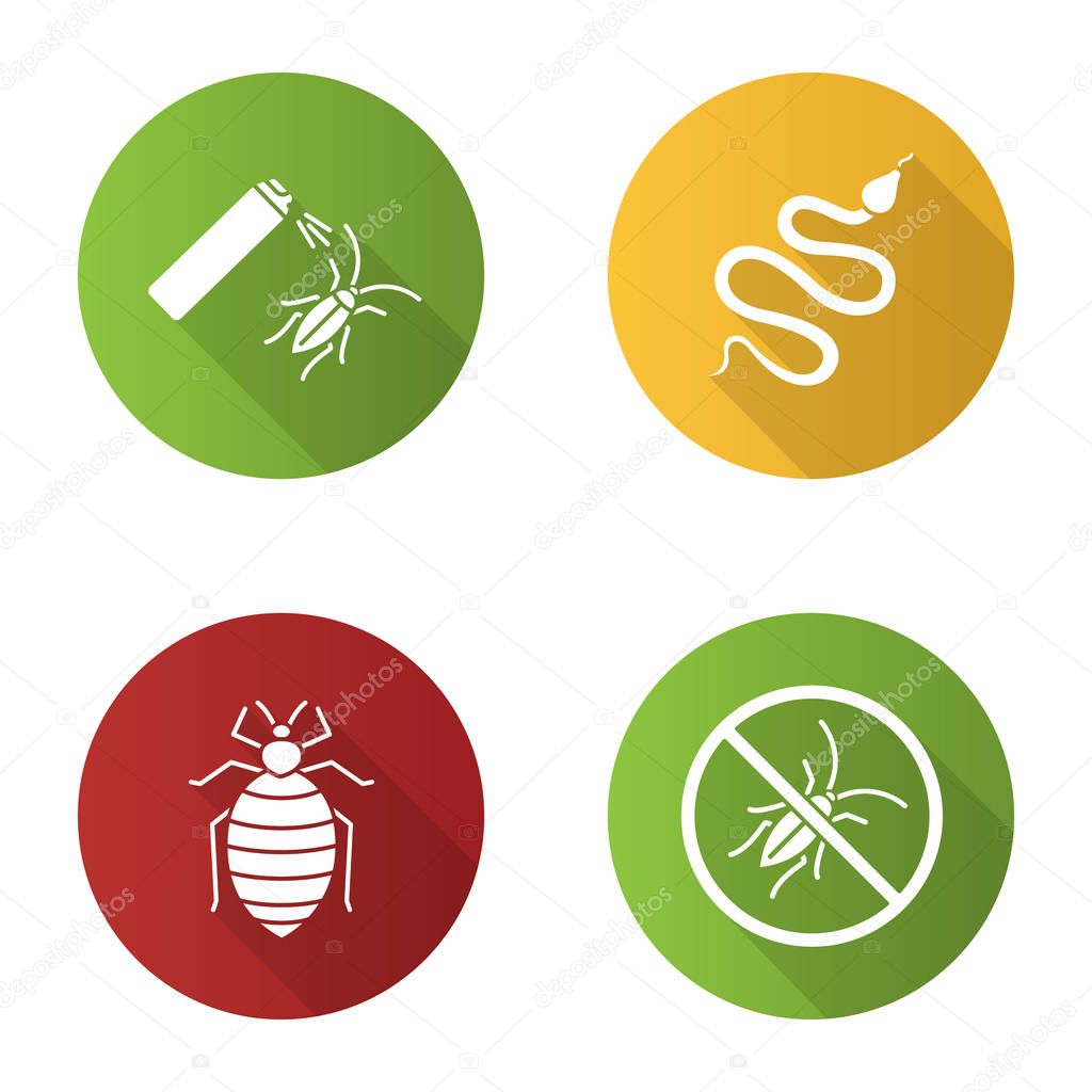 Conjunto de iconos de glifo de control de plagas, exterminio de ...