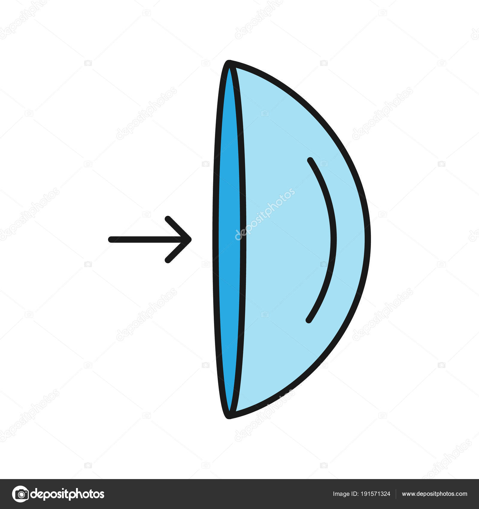 Eye Contact Lenses Removing Instruction Color Icon Isolated Vector ...