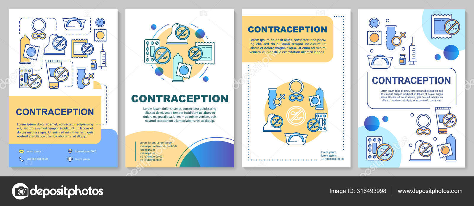 Contraception Brochure Template Sti Prevention Flyer Booklet Leaflet