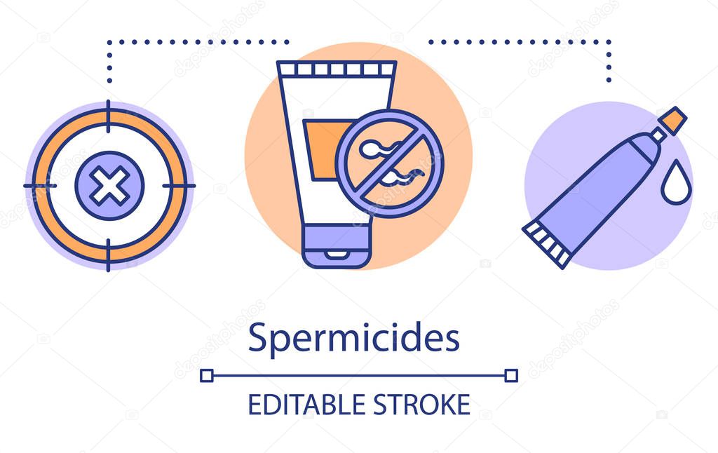 Icono Del Concepto Espermicidas Sustancia Anticonceptiva Método ...