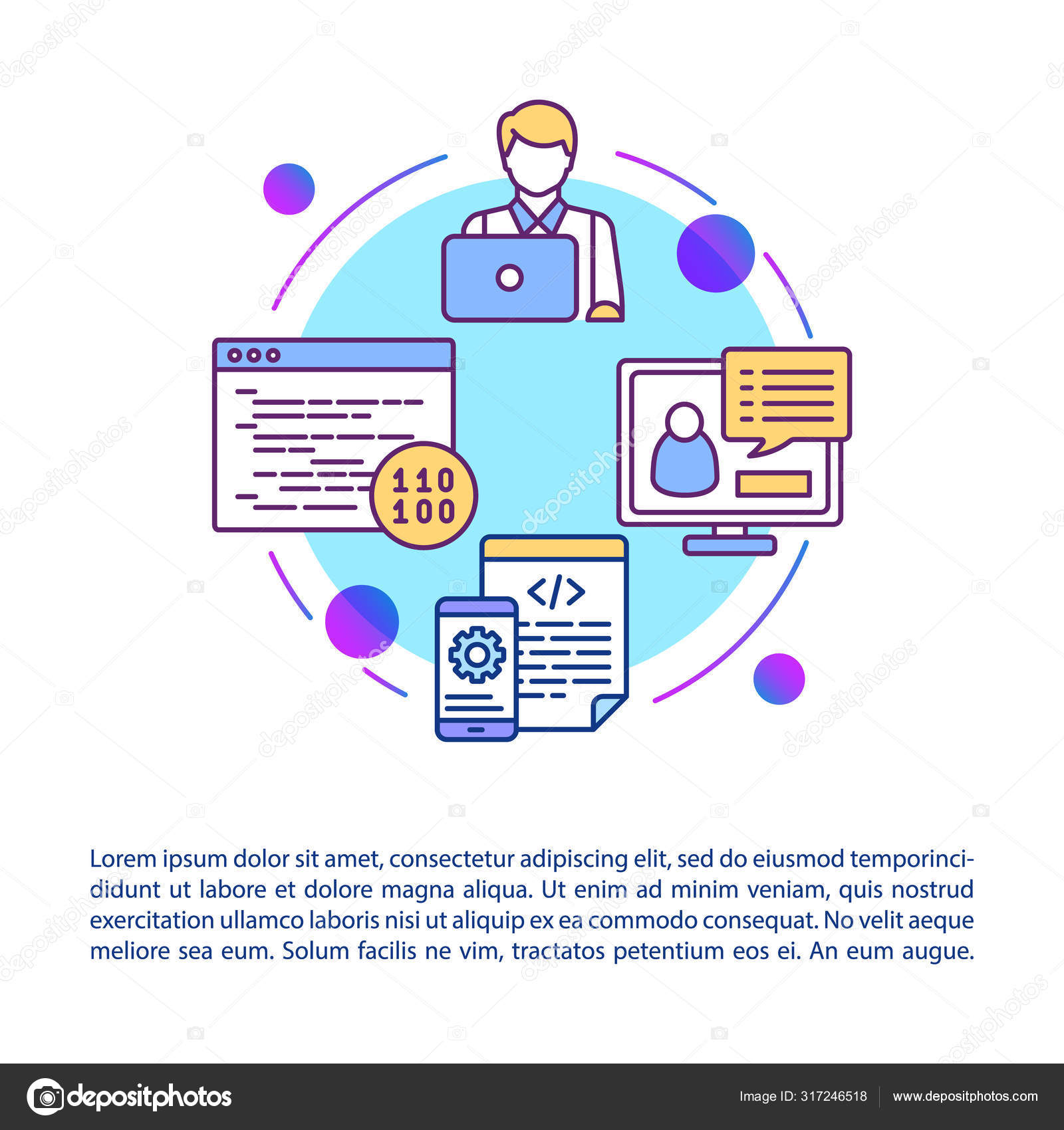 Reusable Business Logic Article Page Vector Template App Programming ...