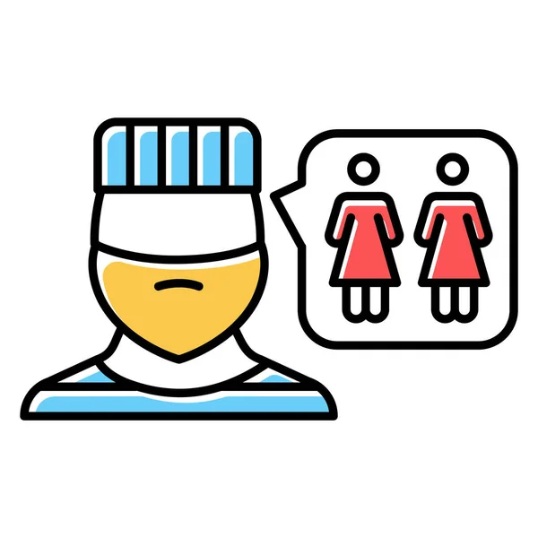 Icono correctivo de color violación. Abuso de mujeres custodios en ...