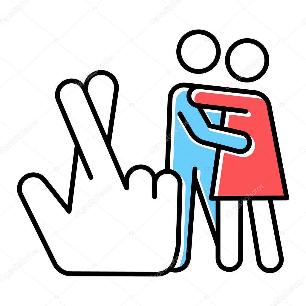 Violación legal azul, icono de color rojo. Acoso de mujeres. Actividad ...