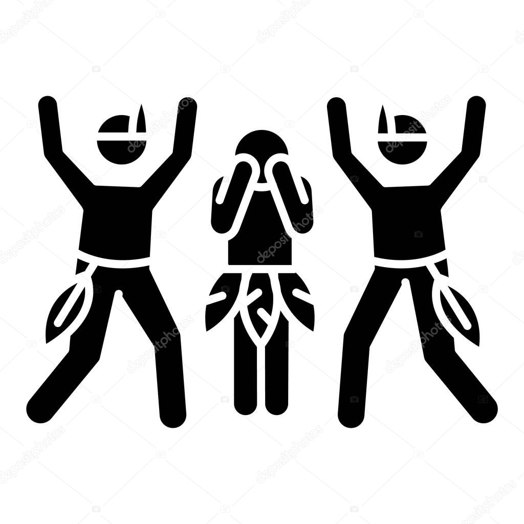 Icono del glifo de violación ceremonial. Abuso de mujeres ...