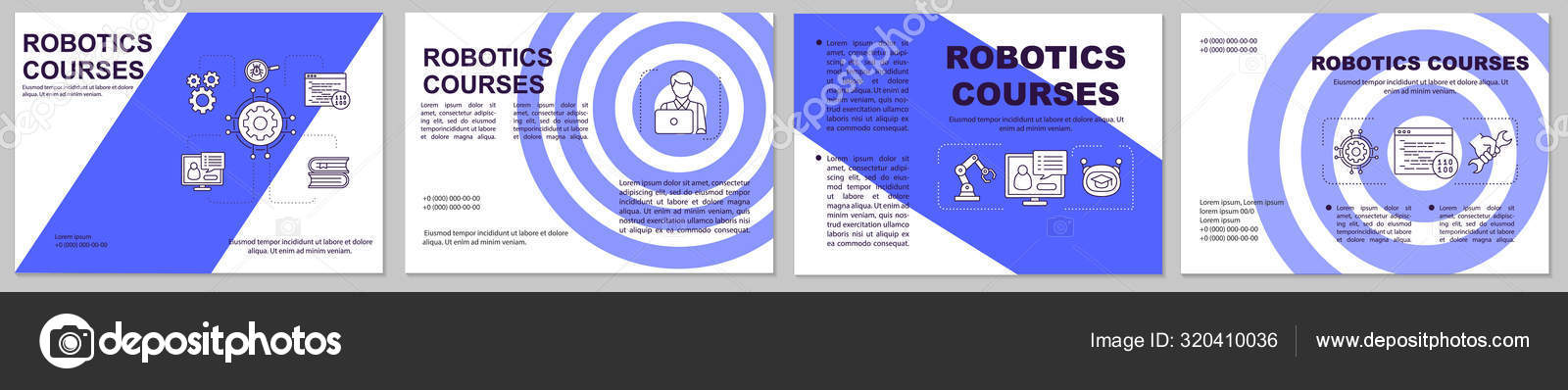 Robotics Science Brochure Template Cybernetics Courses Flyer Booklet ...
