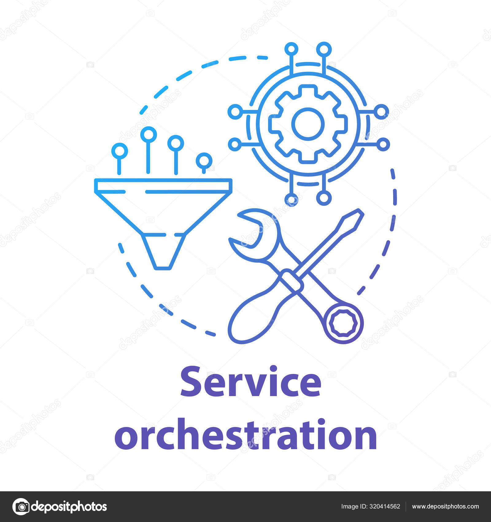 Service Orchestration Concept Icon Software Development Idea Thin Line ... Service Orchestration Concept Icon Software Development Idea Thin Line ...