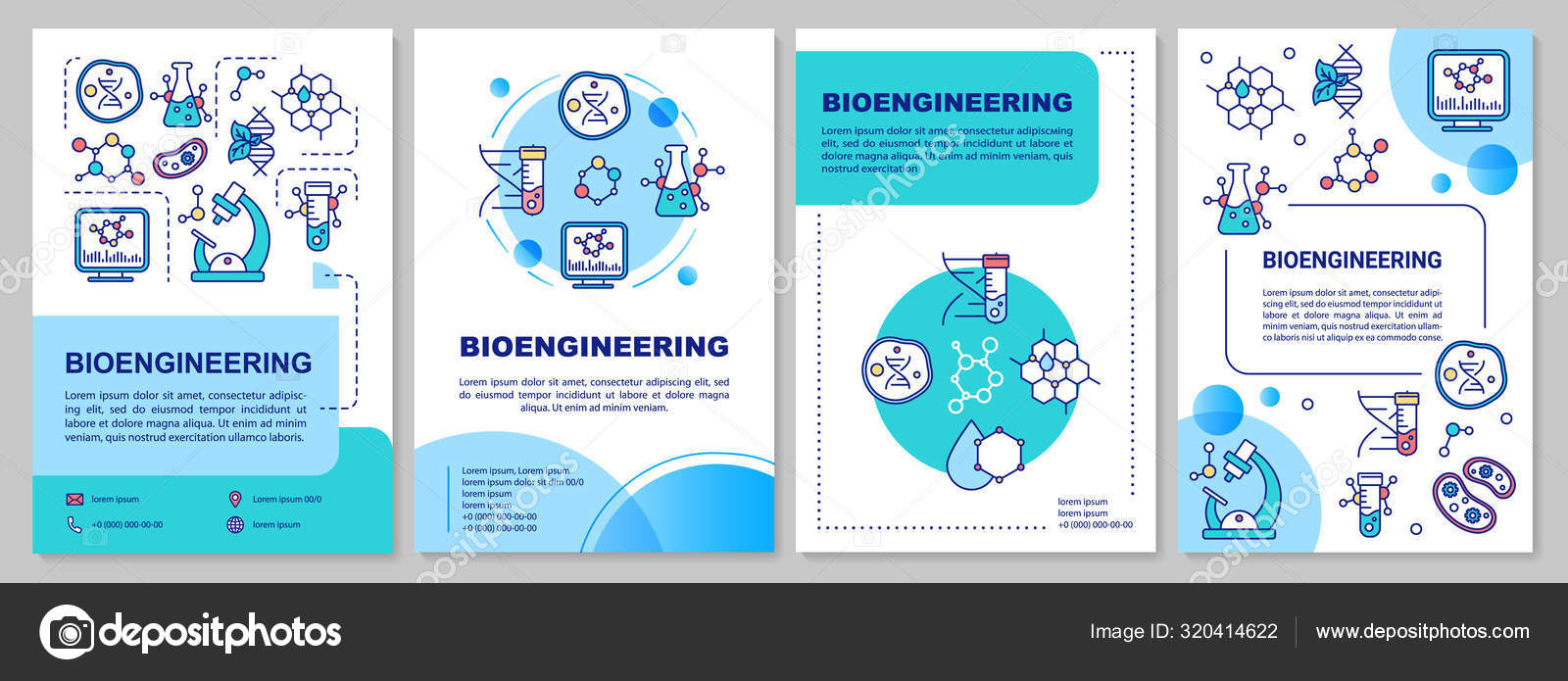 Bioengineering Brochure Template Laboratory Research Flyer Booklet ...