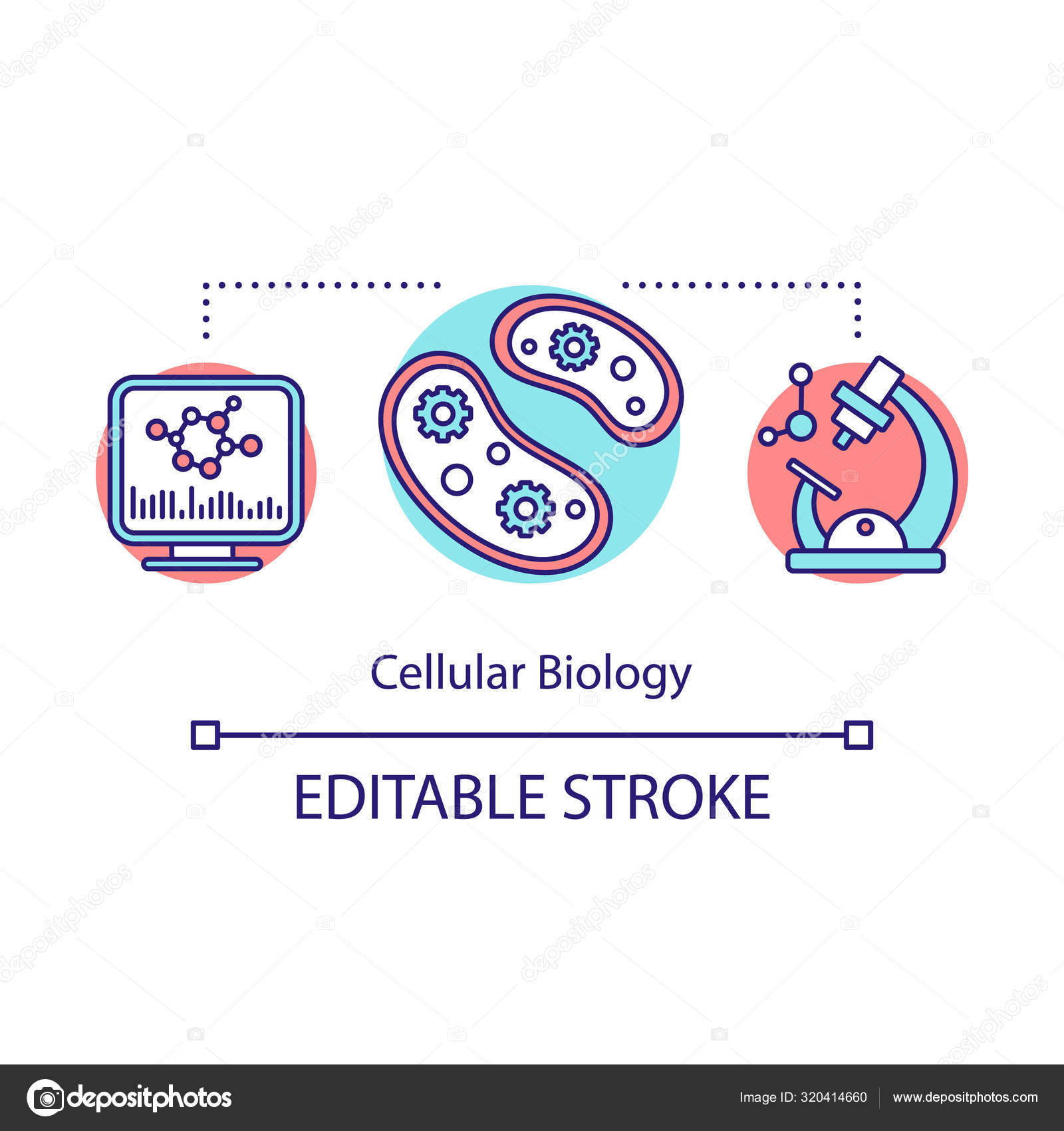 Cellular Biology Concept Icon Cytology Studies Protozoa Mutations Cell ...