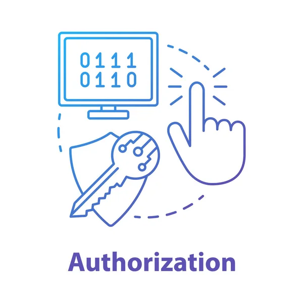 Authorization concept icon. Software development idea thin line ... Authorization concept icon. Software development idea thin line ...