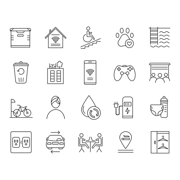 Amenities icons Vector Art Stock Images | Depositphotos